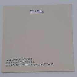 Proforma Labels - Paper, Unused, Museum of Victoria, 1982-2000