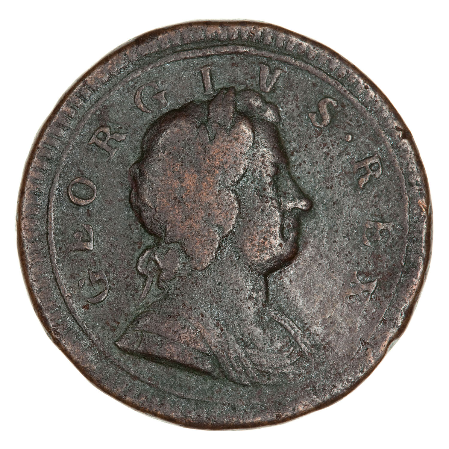 Coin - Halfpenny, George I, Great Britain, 1724