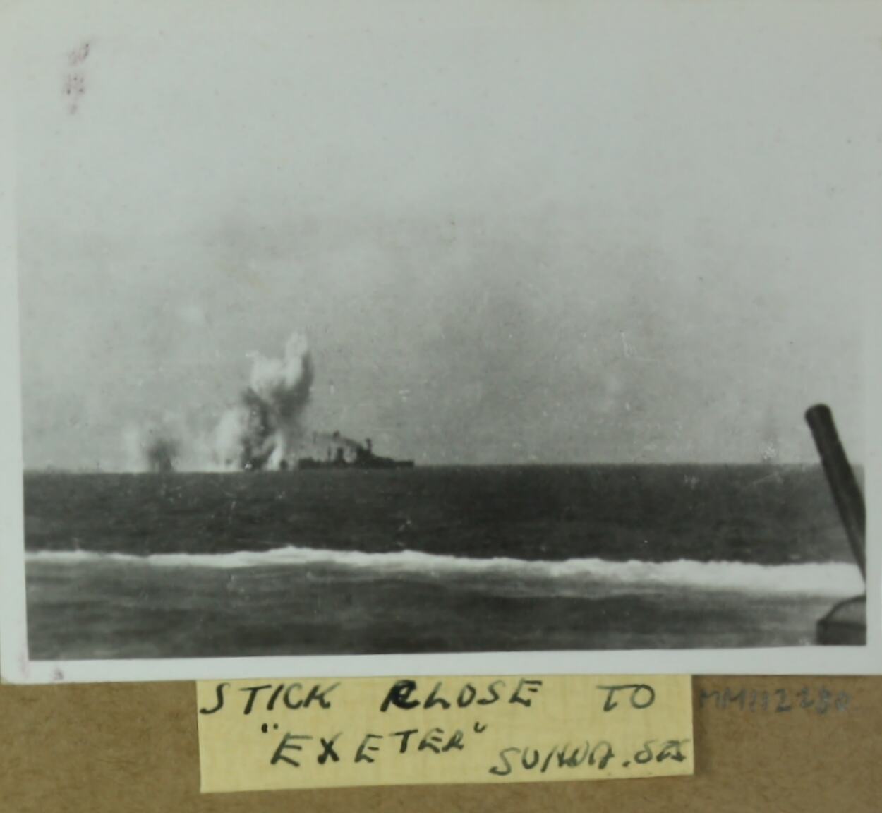 Photograph - HMS Exeter Under Fire, Sunda Strait, Indonesia, World War ...
