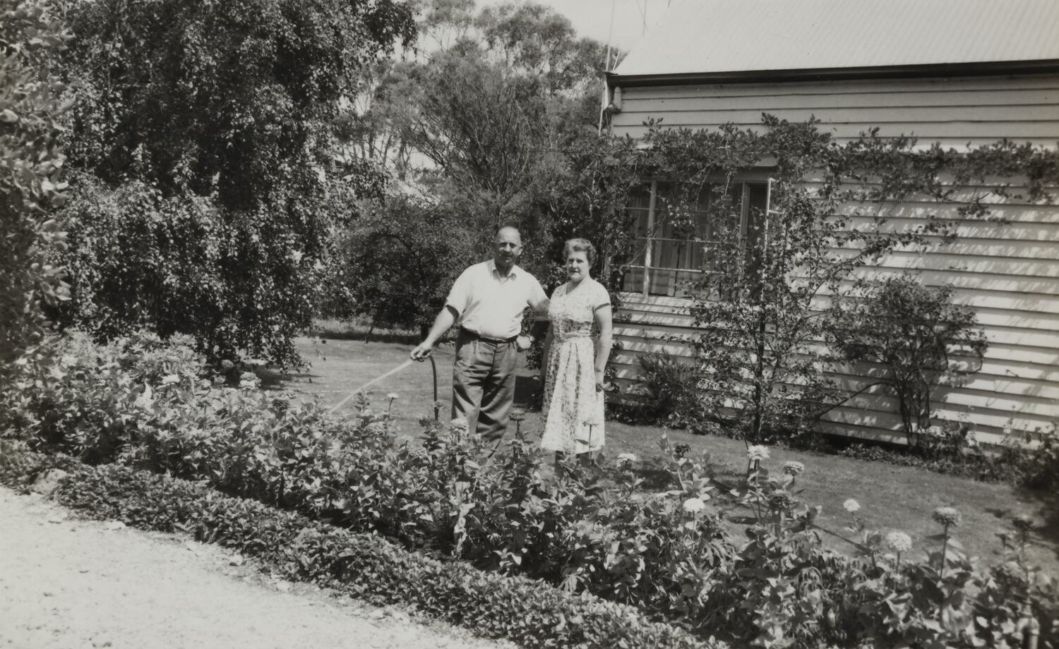 Photograph - Portrait of Henry & Edith Bolte, Beaufort, Victoria, Jan 1959