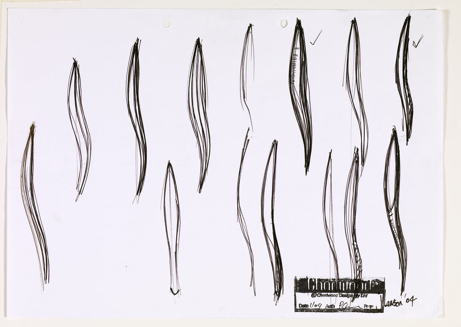 Sketch - Queen's Baton Shape, Melbourne Commonwealth Games, circa 2005