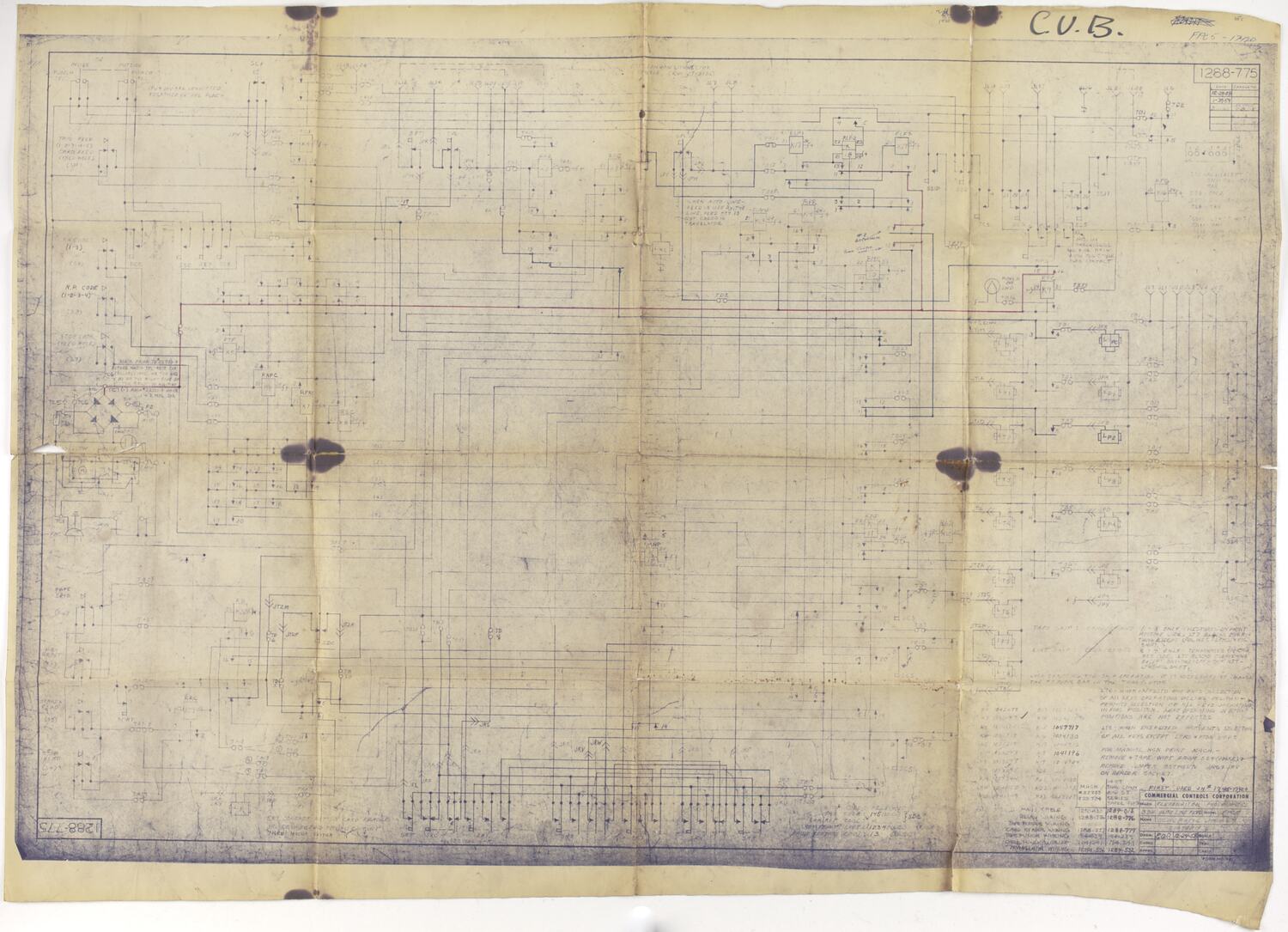 Blueprint - Friden, Flexowriter, Programatic 3 Bk Auto Line Feed, 1955-1964