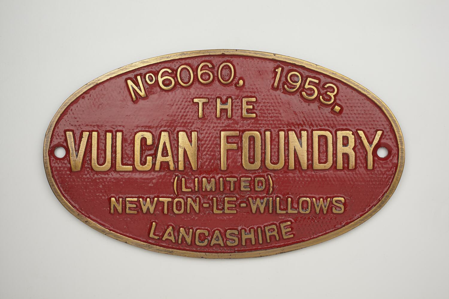 Locomotive Builders Plate - Vulcan Foundry, Newton-Le-Willows ...