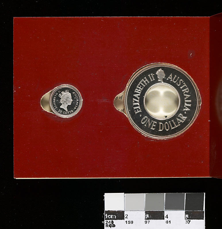 Proof Coin Set - Holey Dollar & Dump Commemorative Issue, Australia, 1988