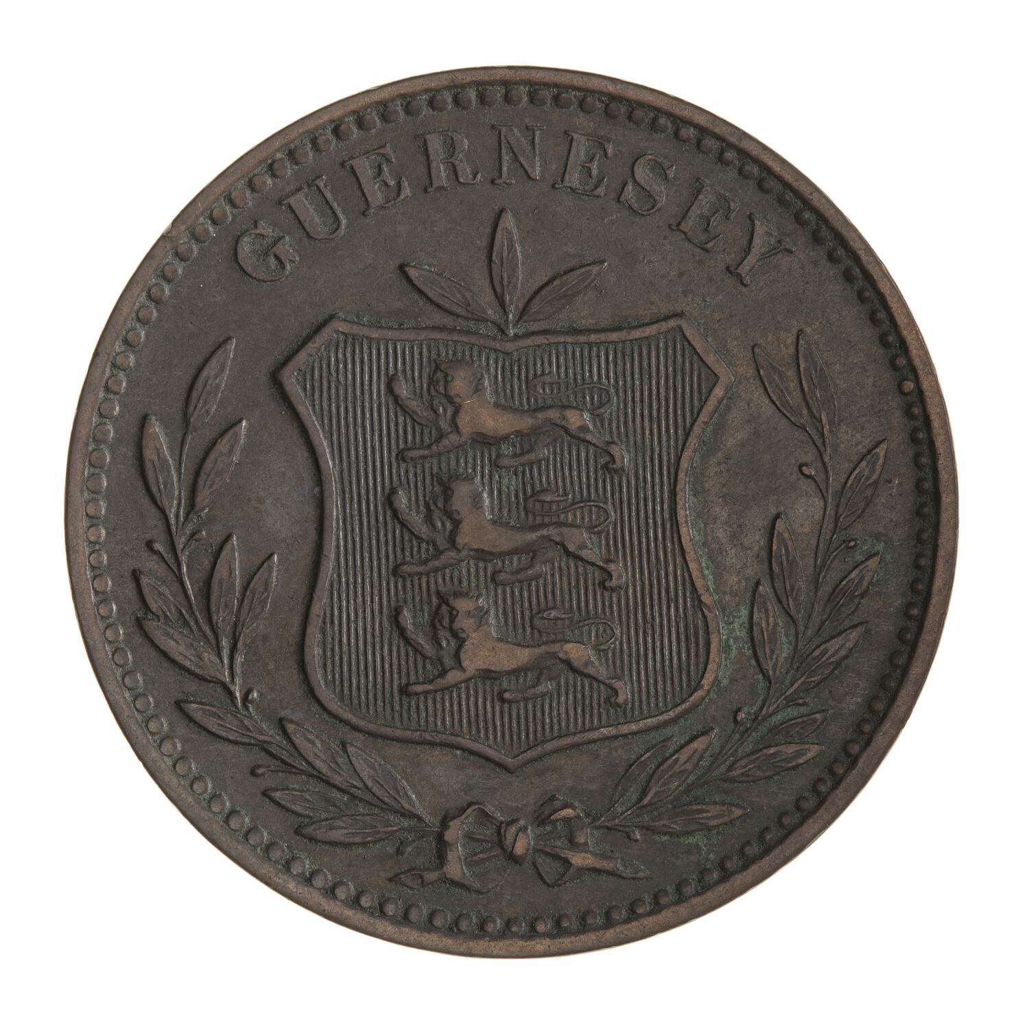 Coin - 8 Doubles, Guernsey, Channel Islands, 1889