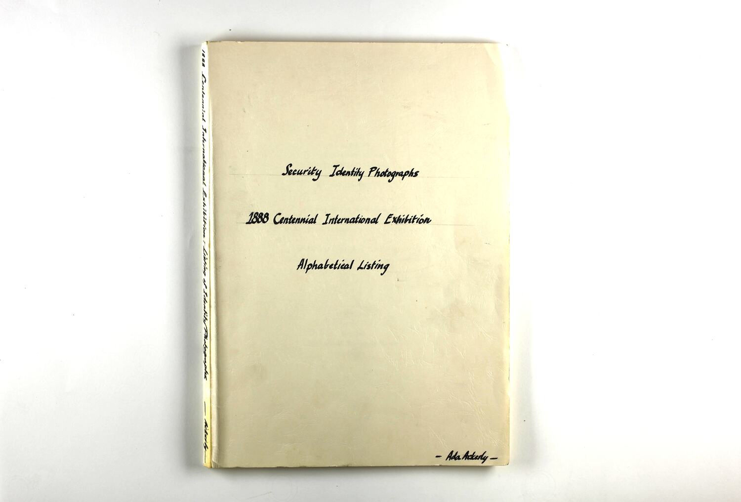 Booklet - 'Security Identity Photographs 1888 Centennial International ...