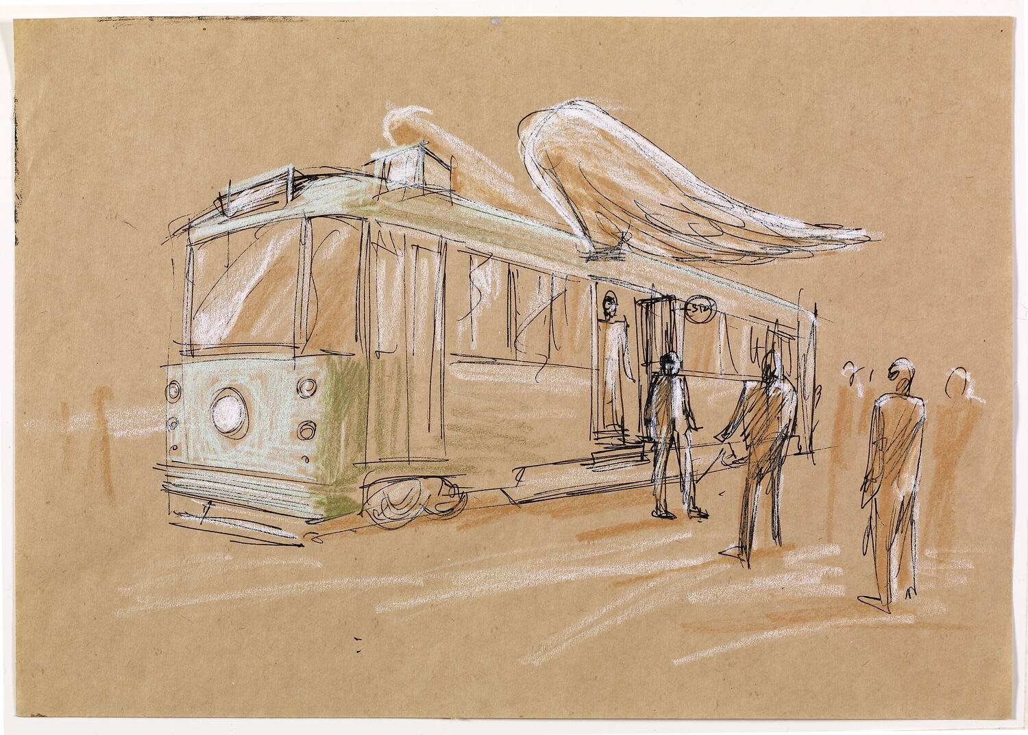 Concept Sketch - Flying Tram, Melbourne Commonwealth Games, 2005