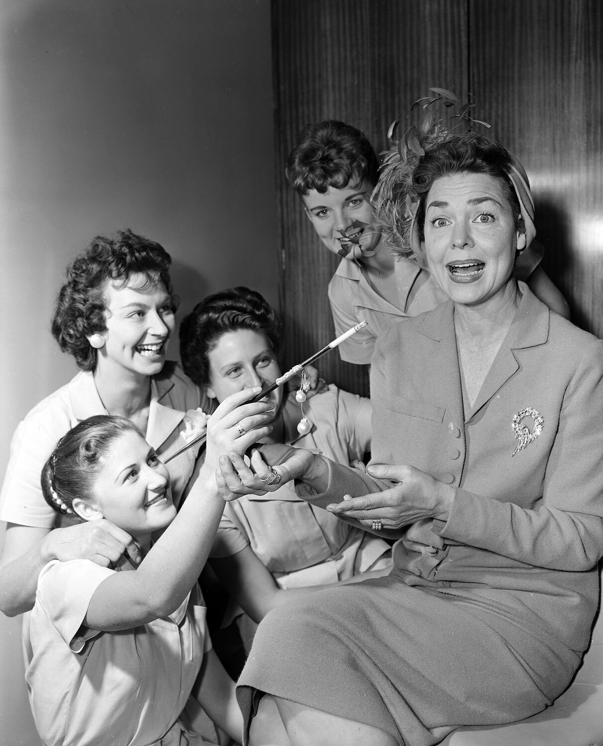 Negative - W.D. & H.O. Wills, Group Portrait of Women, Chadstone ...