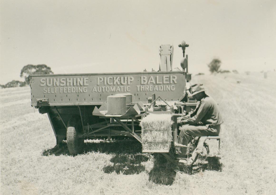 Photograph - Sunshine, Pickup Baler, circa 1948