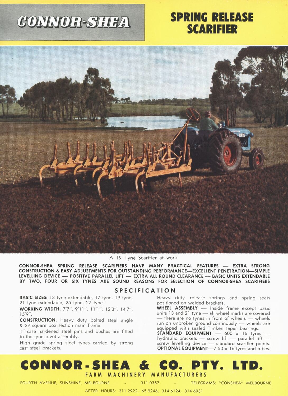 Descriptive Leaflet - Connor-Shea & Co. Pty Ltd, 'Spring Release ...