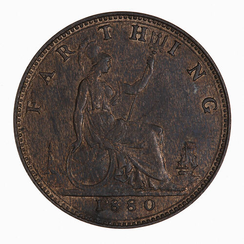 Coin - Farthing, Queen Victoria, Great Britain, 1880