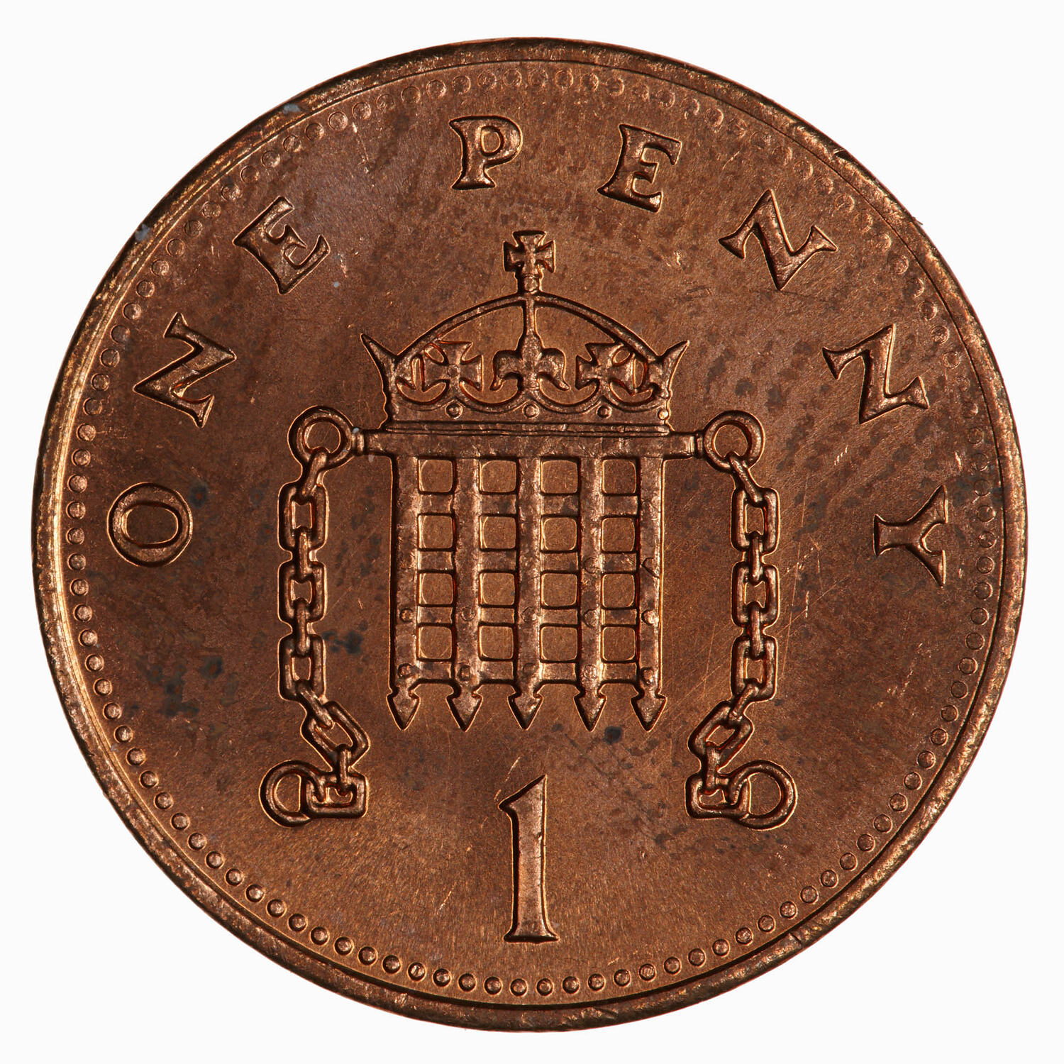 Coin - 1 Penny, Elizabeth II, Great Britain, 1988