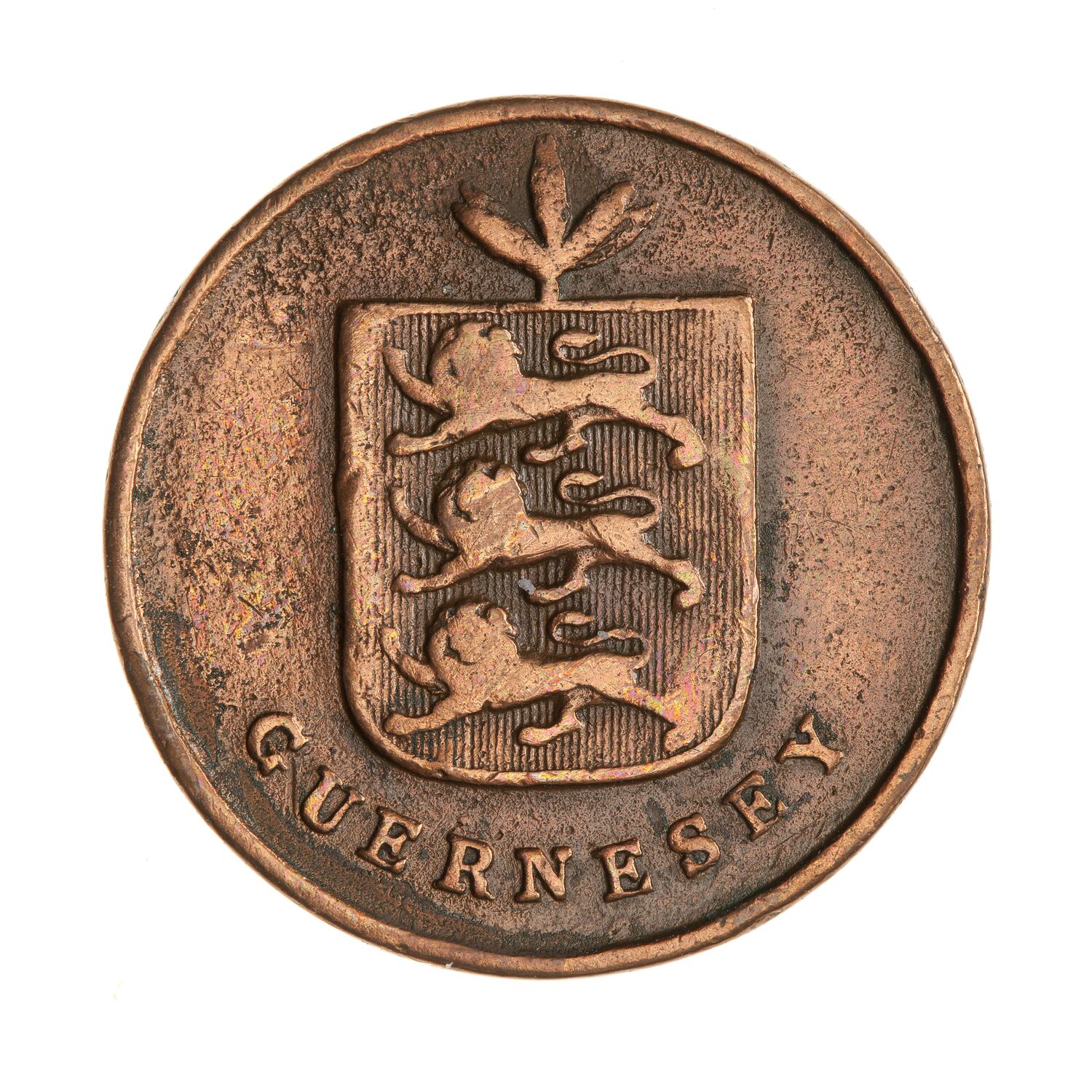 Coin - 1 Double, Guernsey, Channel Islands, 1830