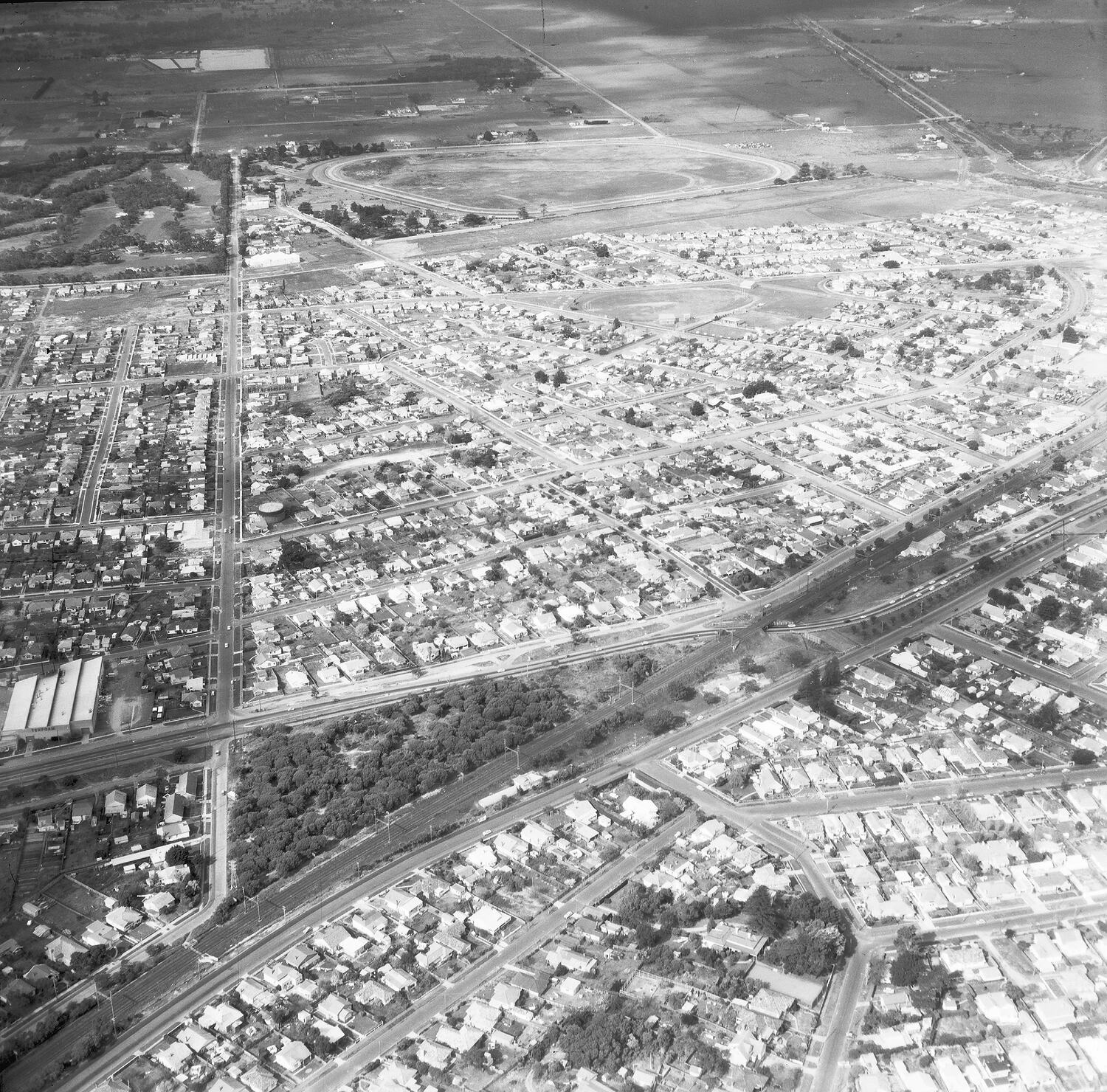 Negative - Aerial View of Mordialloc, Victoria, circa 1952