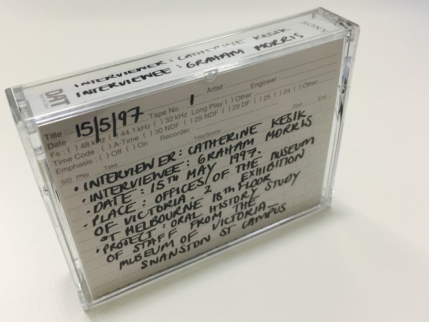 Interview - Graham Morris, Museum of Victoria, DAT Recording, Melbourne ...