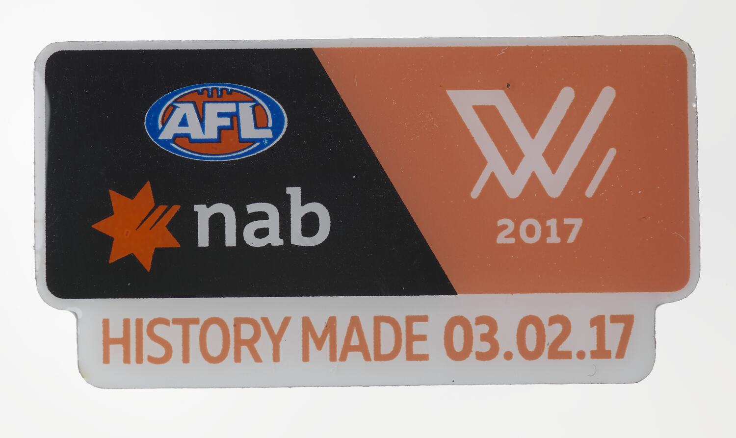 Commemorative Badge - Inaugural Match, AFL Women's (AFLW) Competition ...