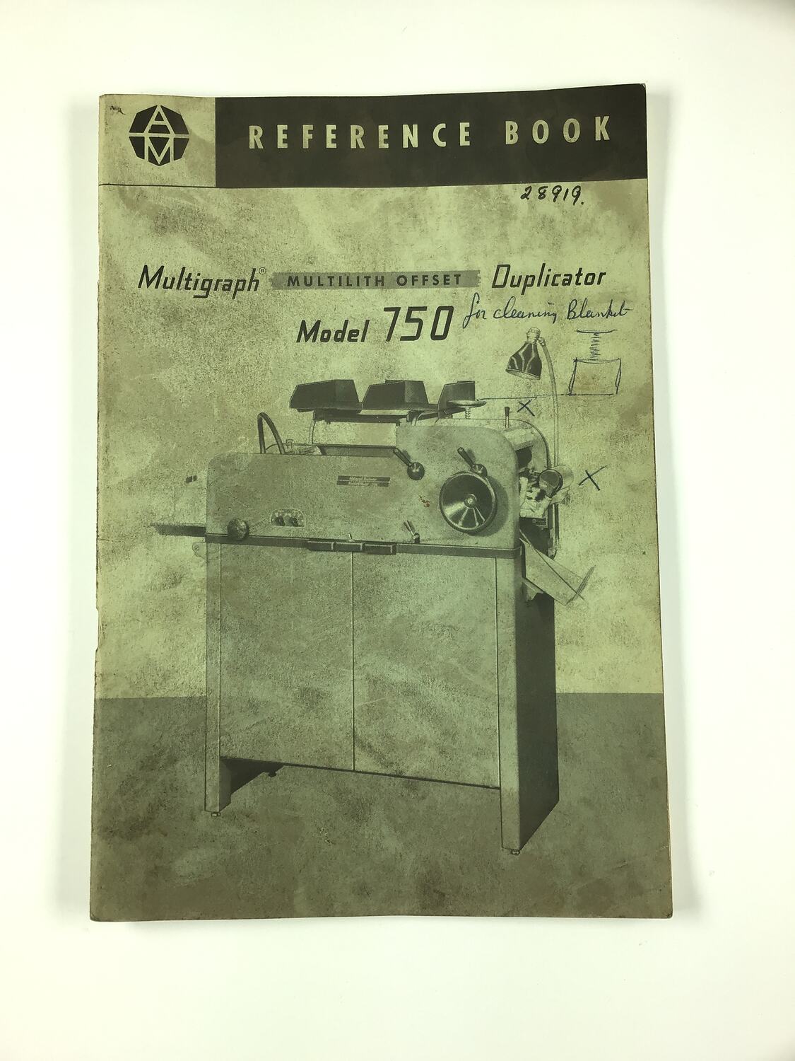Reference Book - Multilith Model 750, Duplicator, circa 1954