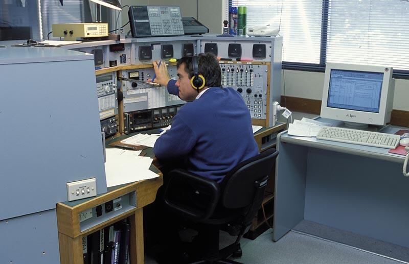 Slide - Operator's Room, Melbourne Coastal Radio Station, Cape Schanck ...