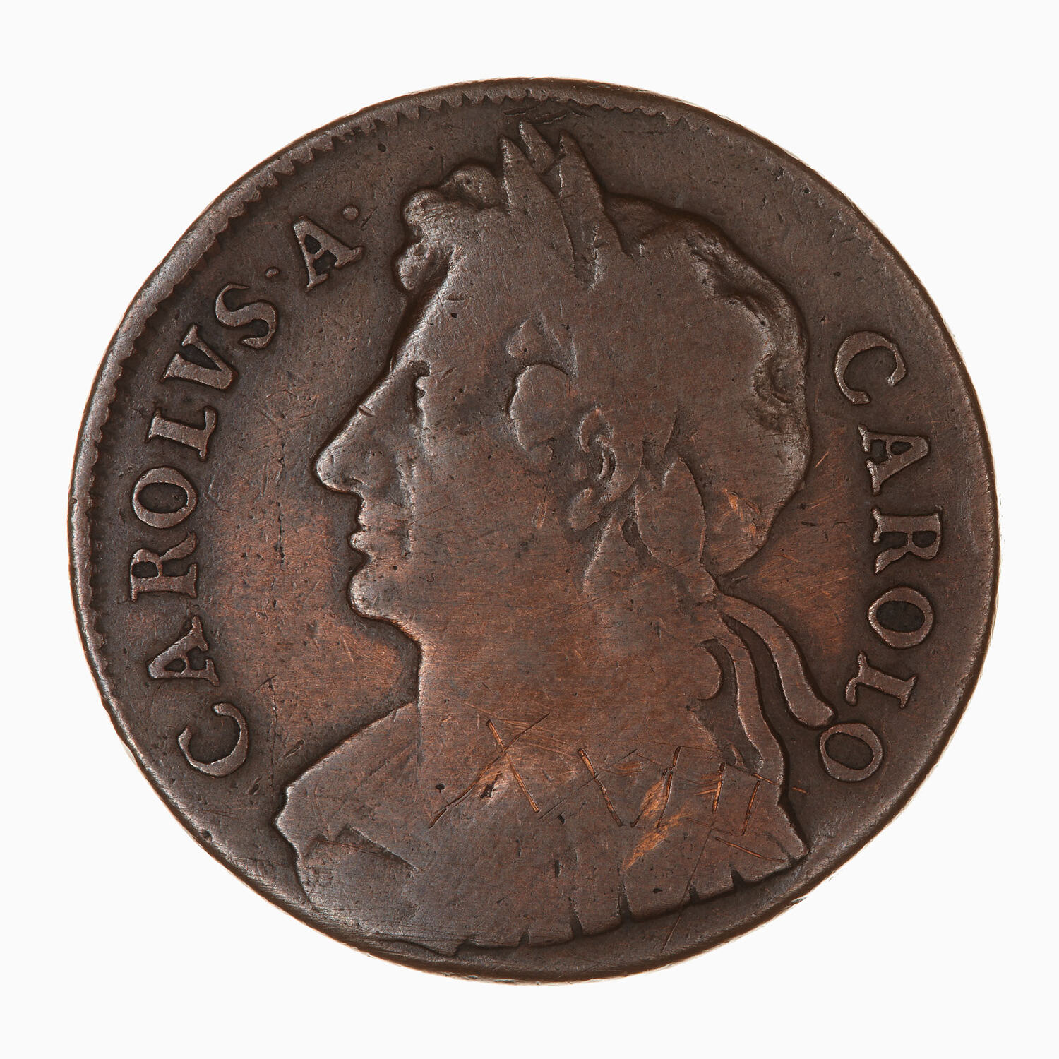 Coin - Halfpenny, Charles II, Great Britain, 1673