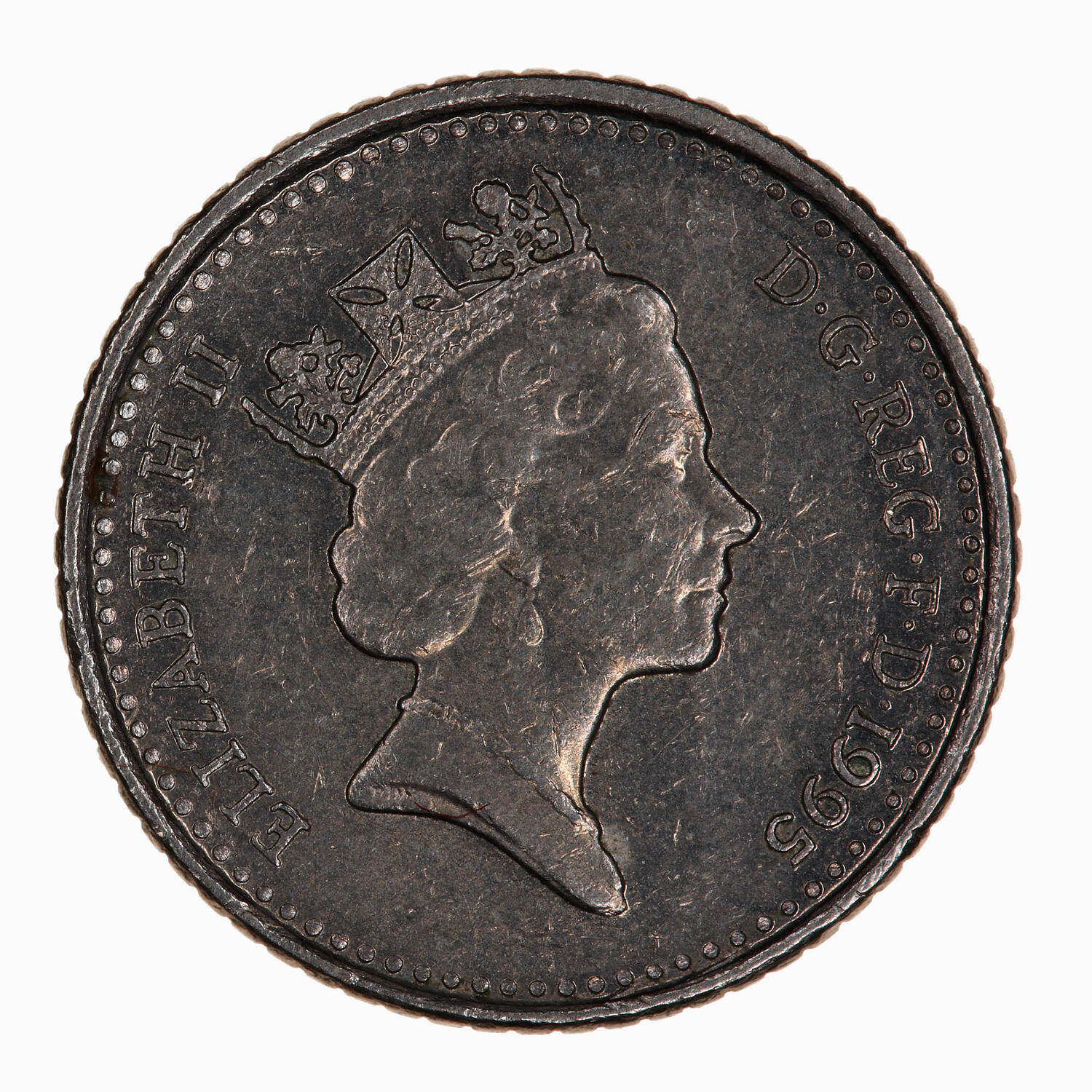 Coin - 5 Pence, Elizabeth II, Great Britain, 1995