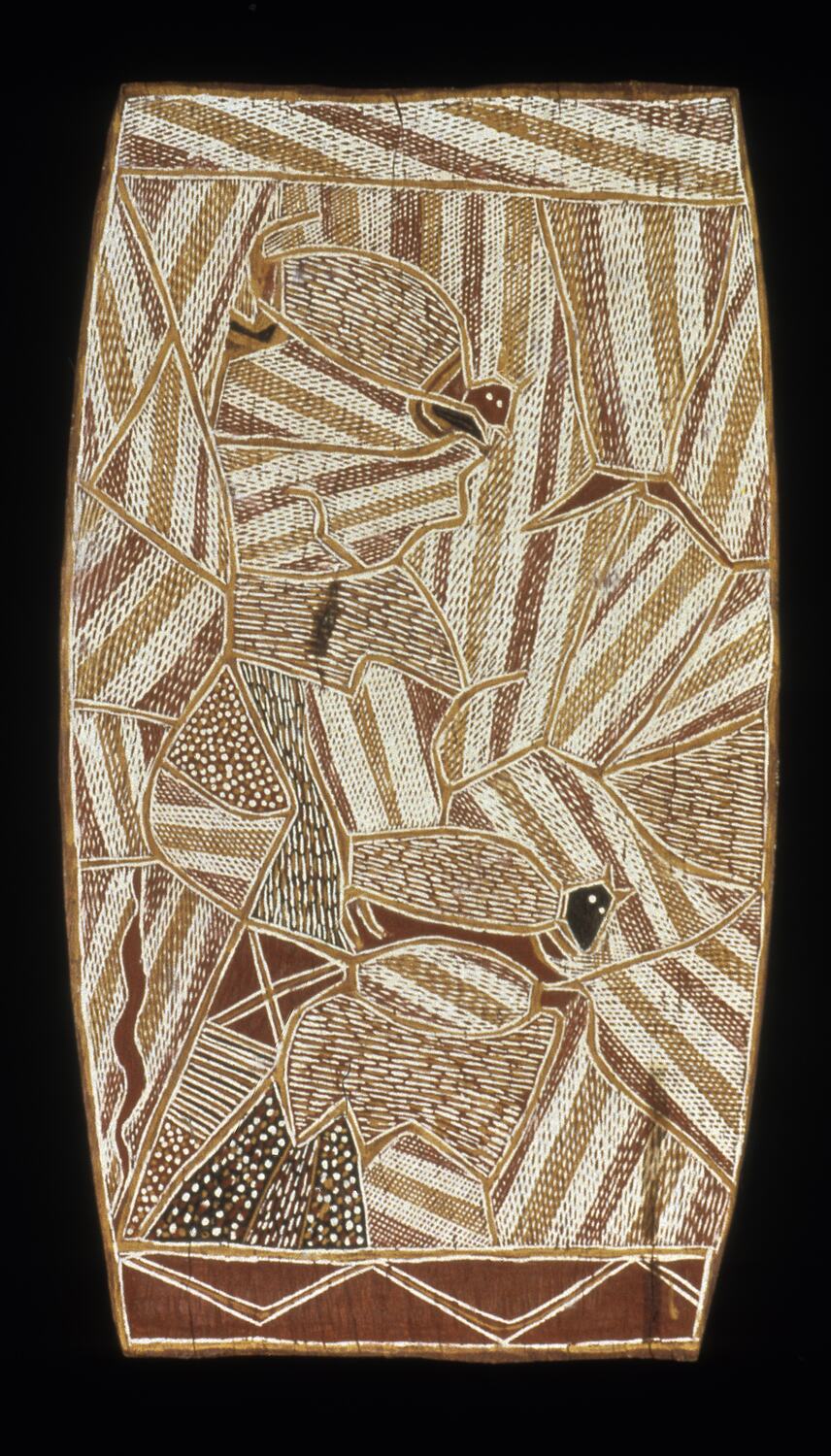 Painting, bark. Mildjingi. Milingimbi, Eastern Arnhem Land, Northern ...