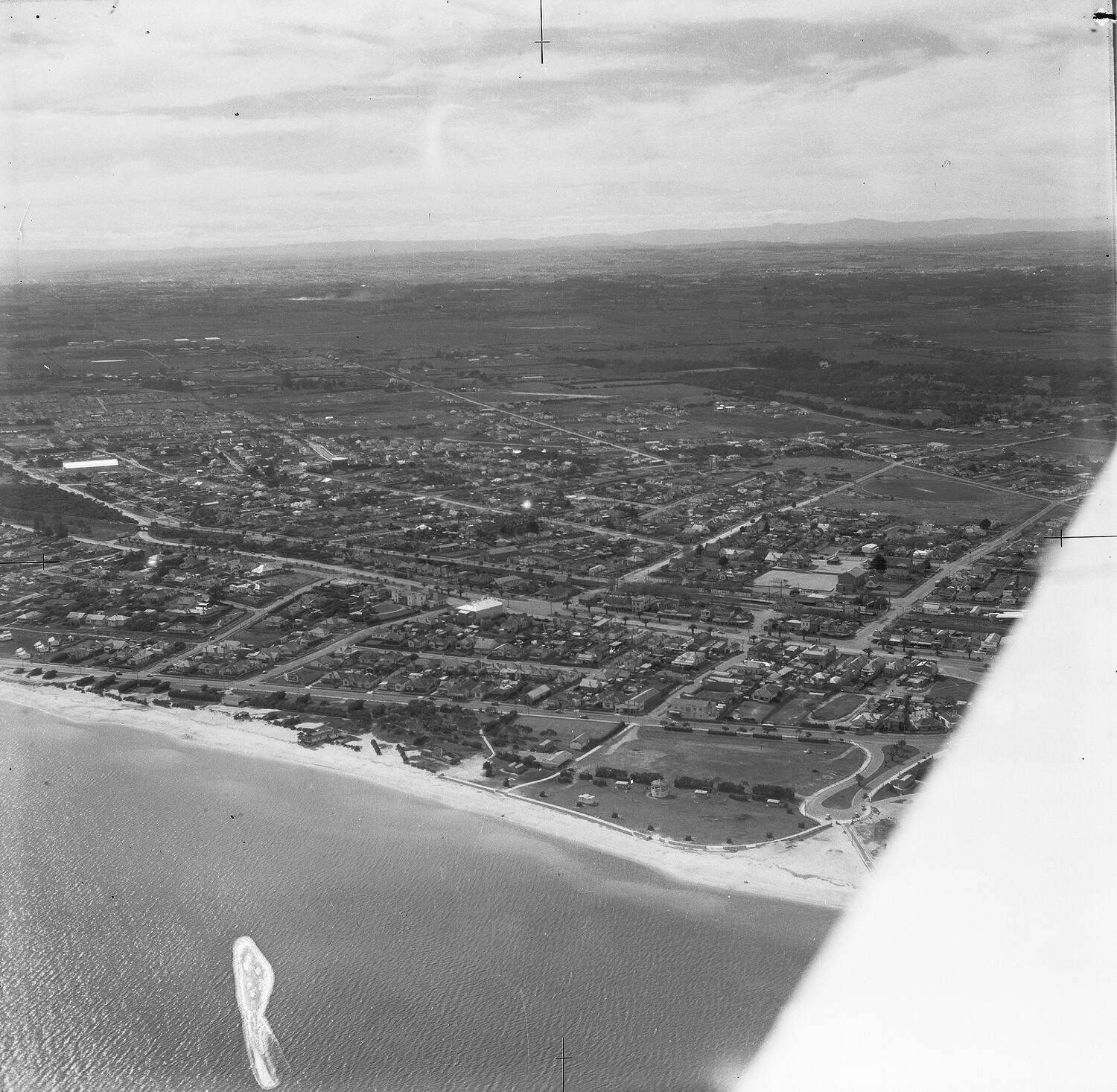 Negative - Aerial View of Mordialloc, Victoria, 17 Aug 1952