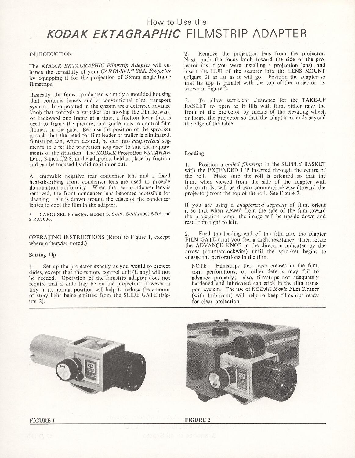 User Guide - Kodak Australasia Pty Ltd, Kodak Ektagraphic Filmstrip ...