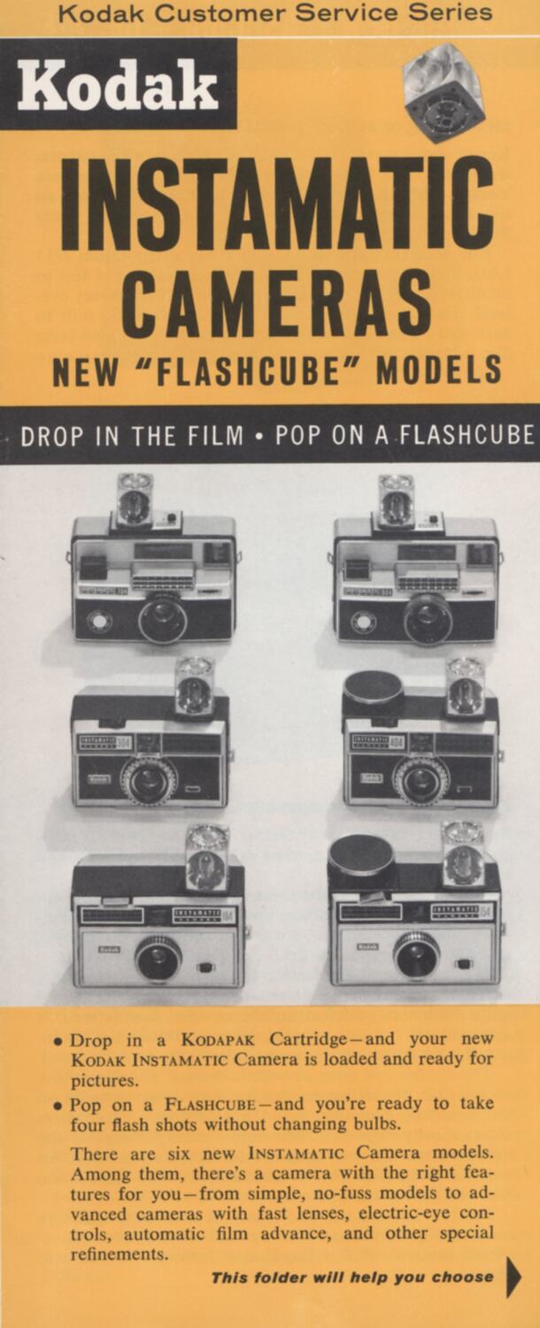 Publicity Leaflet - Eastman Kodak, 'Instamatic Cameras New Flashcube ...
