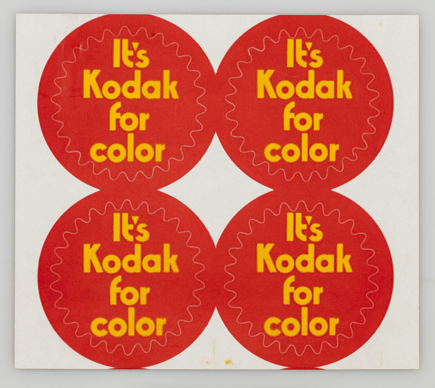 Sticker Sheet - Kodak Australasia Pty Ltd, 'It's Kodak for Color ...