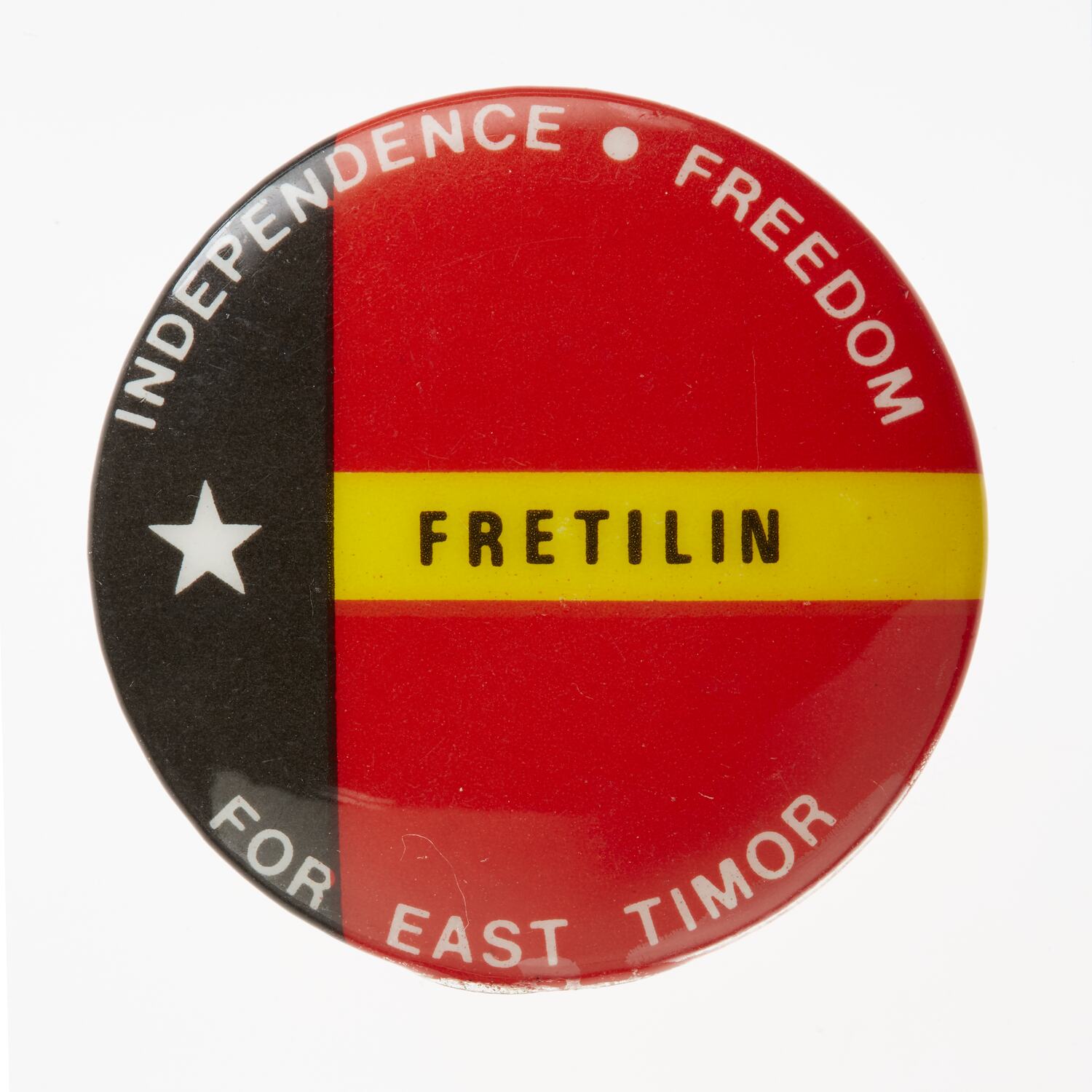 Badge - Fretilin, Independence, Freedom for East Timor, Australia, 1975 ...