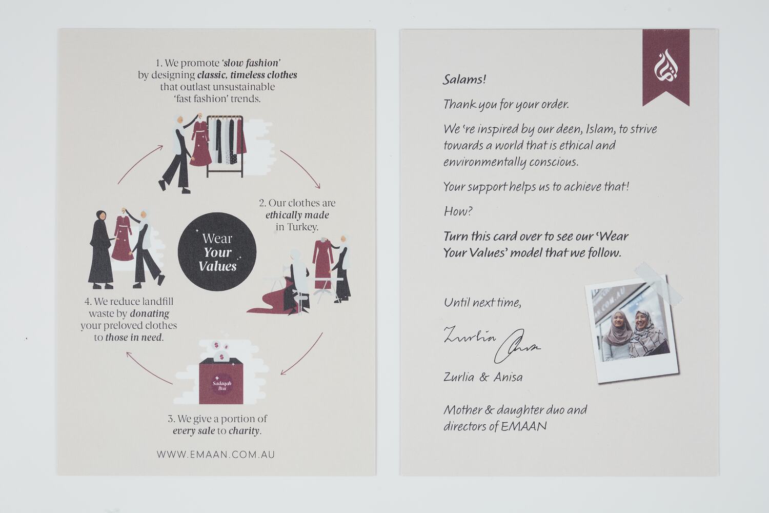 Advertising Cards - Zurlia Istiviani Usman, EMAAN Store, Sydney Road ...