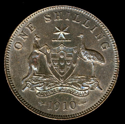 Coin - 1 Shilling, Australia, 1910