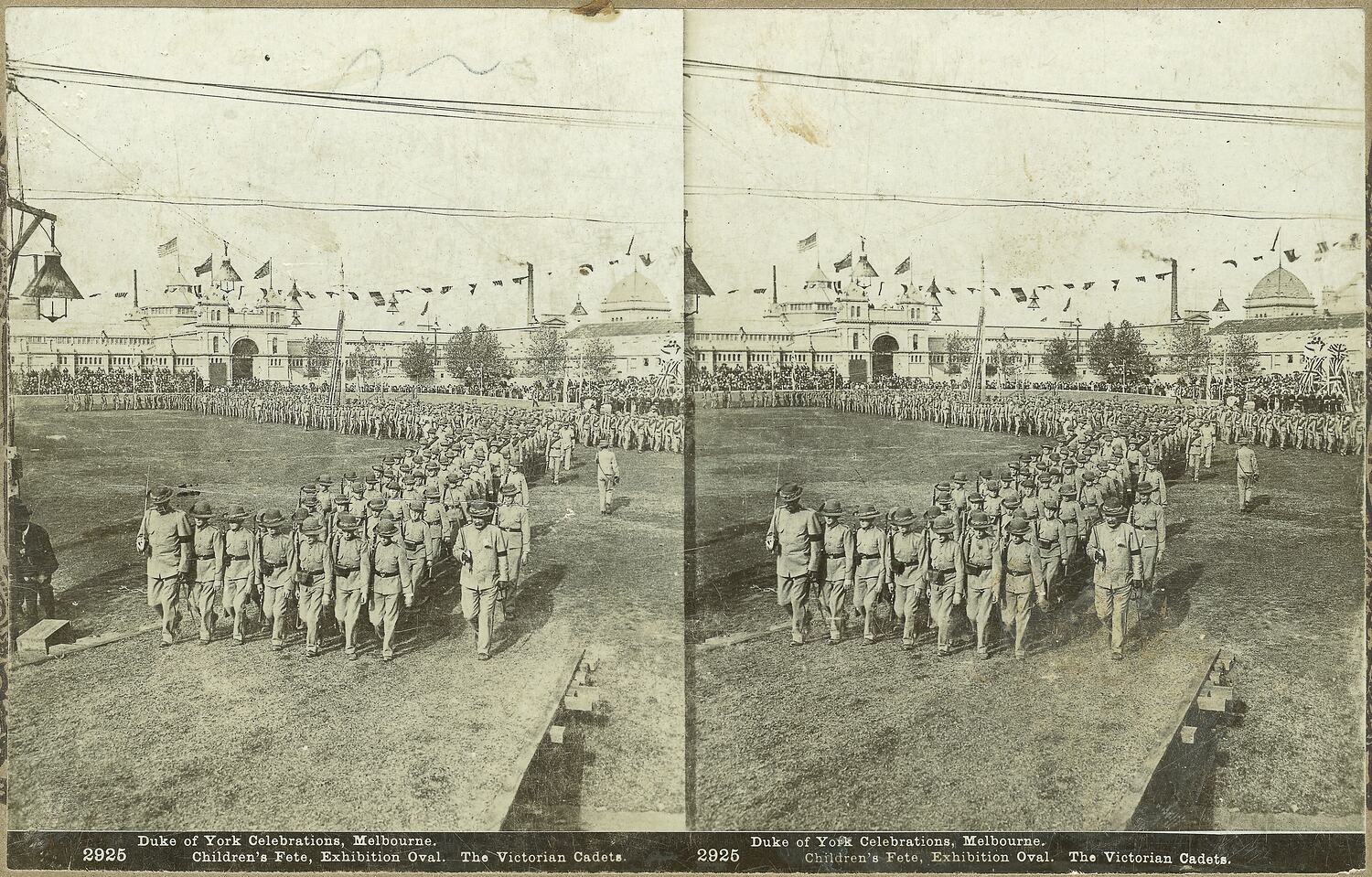 Stereograph - Federation Celebrations, Victorian Cadets Parading at ...