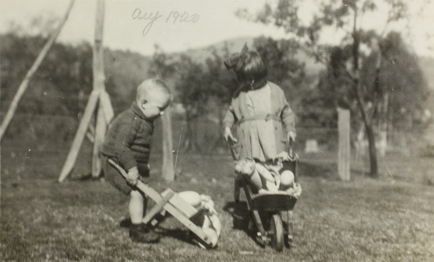 Photograph - Two Children, Victoria, Aug 1920