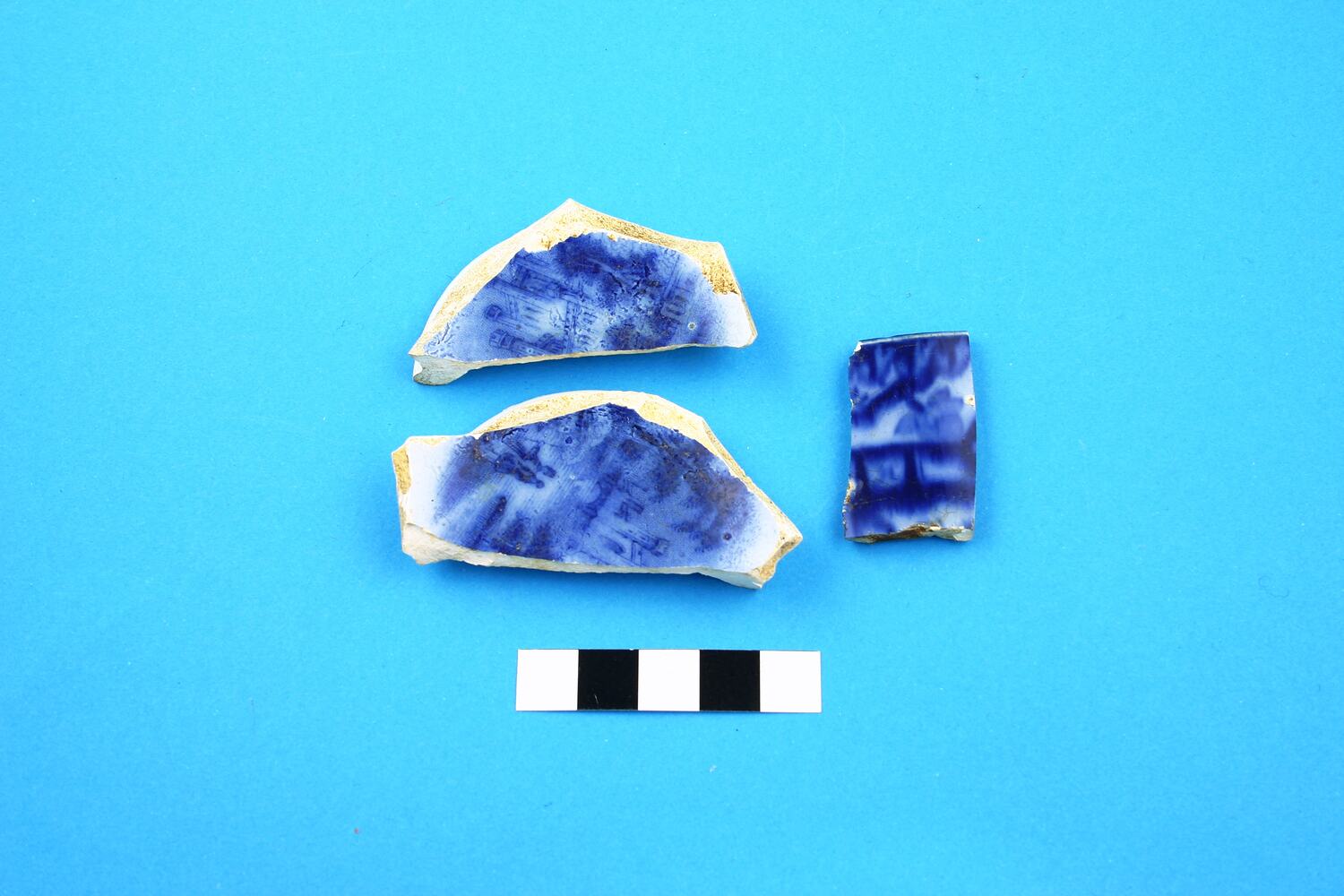 Cup - Ceramic, Blue Flow Ware, circa 1835-circa mid-20th century