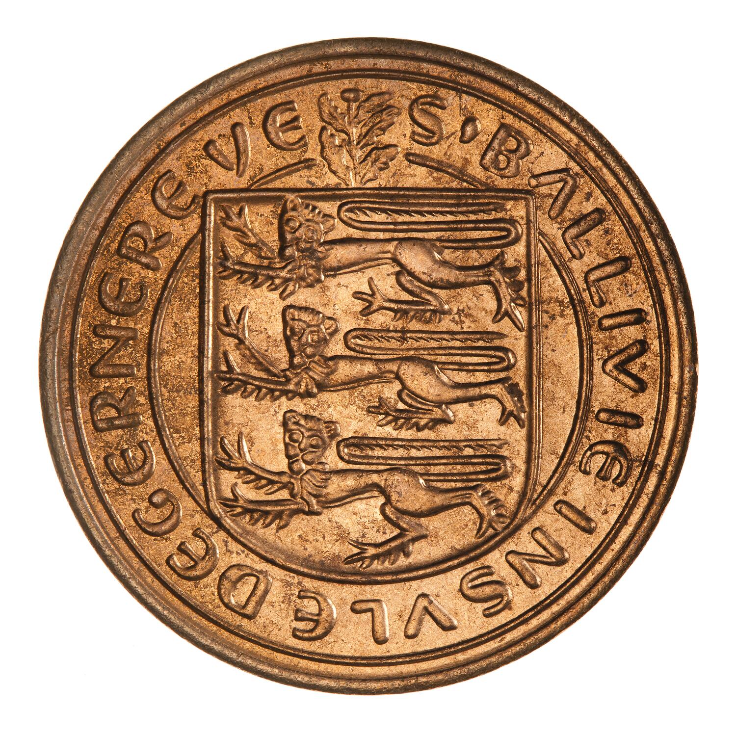 Coin - 2 Pence, Guernsey, Channel Islands, 1971