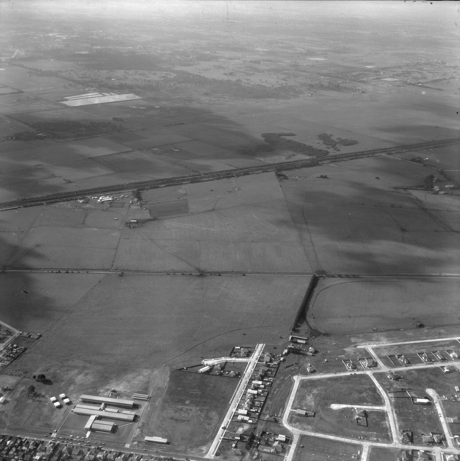 Negative - Aerial View of Aspendale, Victoria, 1964