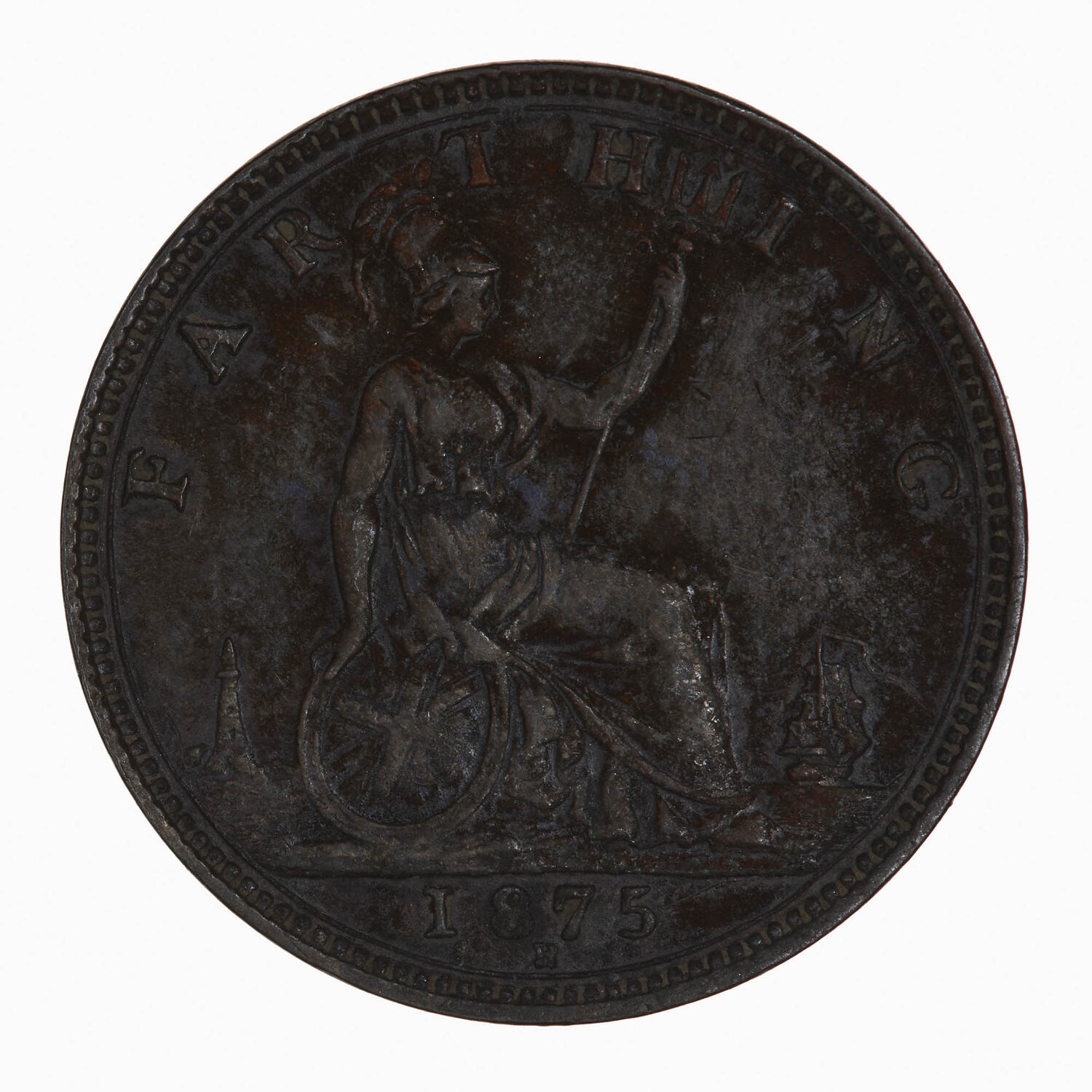 Coin - Farthing, Queen Victoria, Great Britain, 1875