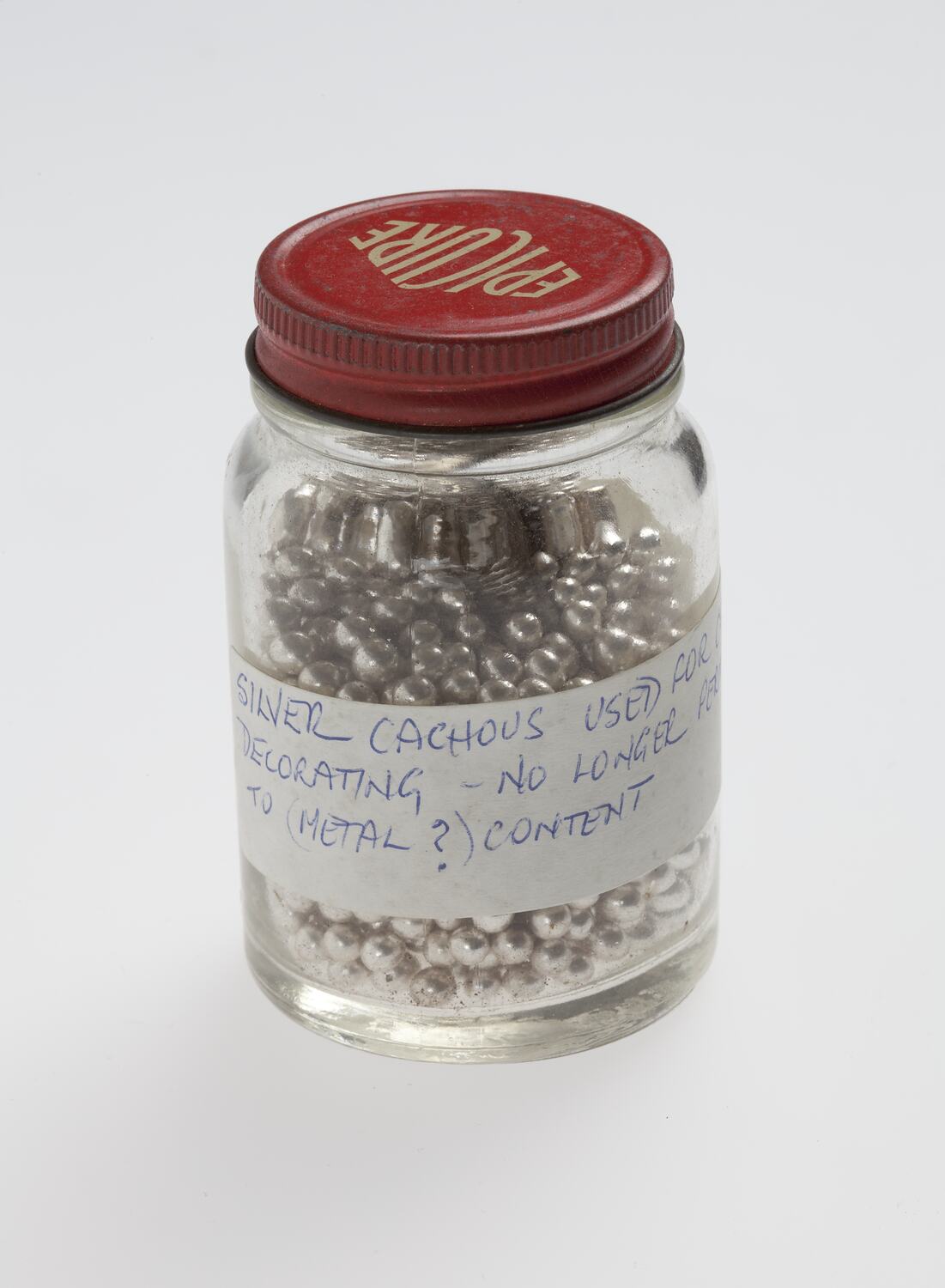 Jar of Silver Cachous - Cake Decorating, Karl Muffler, 1930s-1940s