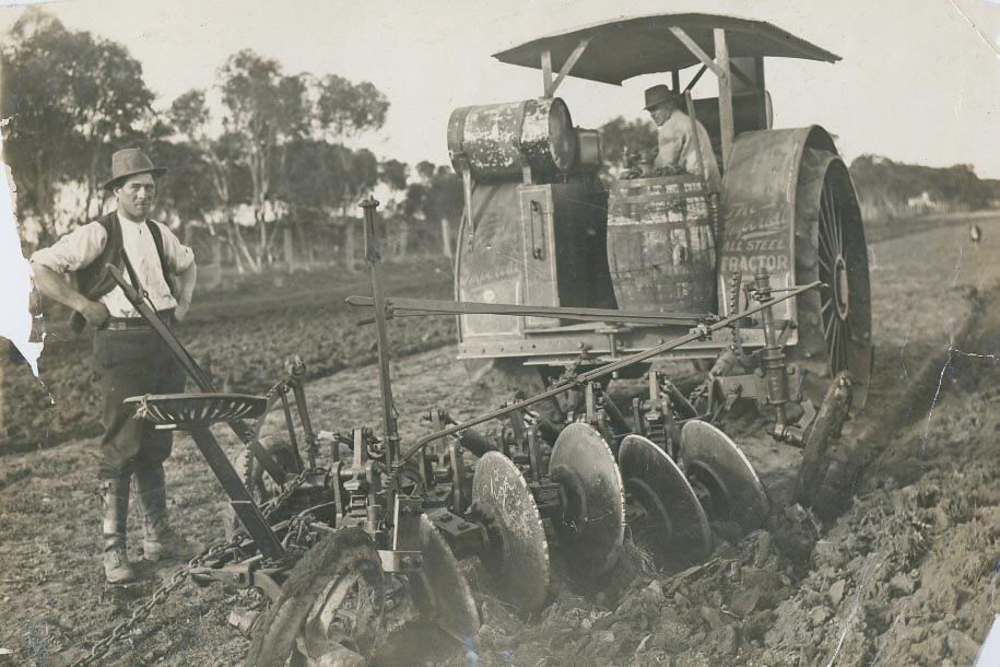 Photograph - H.V. McKay, Suncog & Imperial Tractor, circa 1920