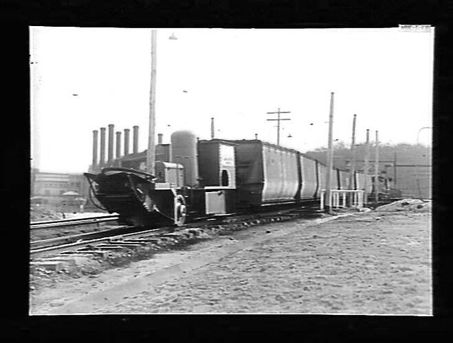Glass Negative - State Electricity Commission, Coal Train, Yallourn ...