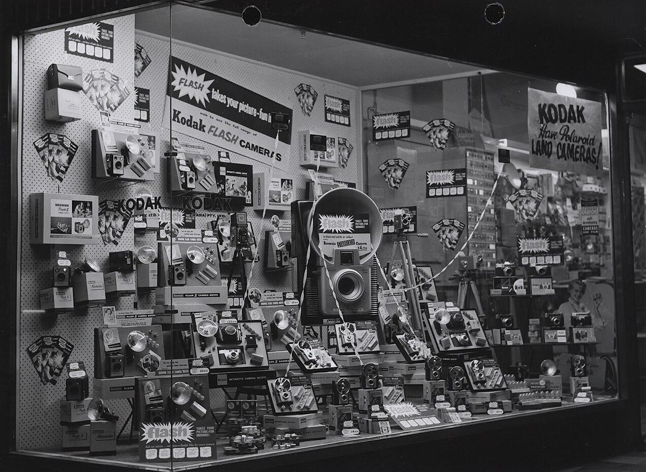Photograph - Kodak, Shop Front Display, Flash Cameras, Hobart, Tasmania ...