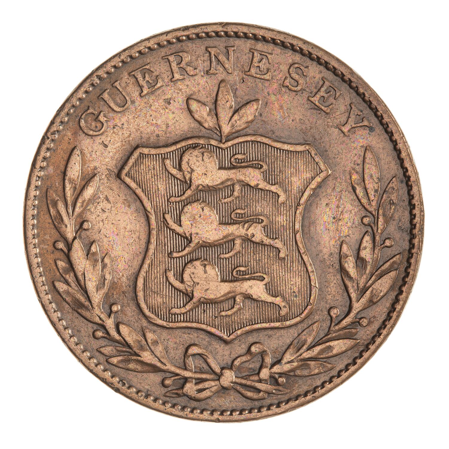 Coin - 8 Doubles, Guernsey, Channel Islands, 1834