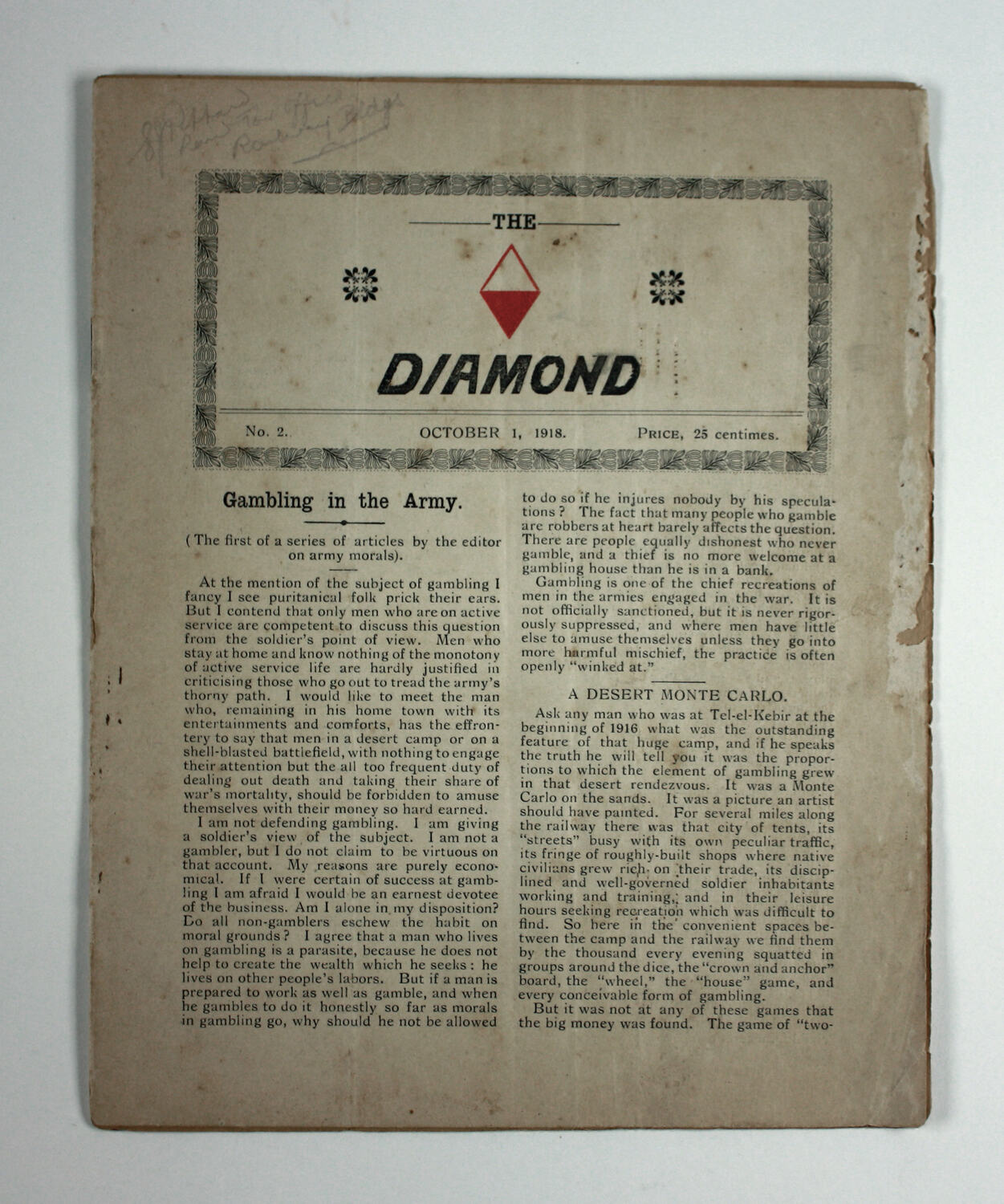 Journal - 'The Red & White Diamond', 24th Battalion Journal, World War ...
