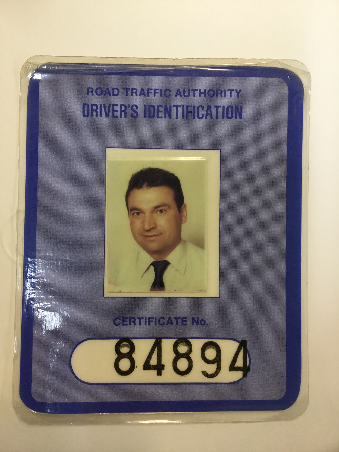 Driver's Identity Card - Road Traffic Authority, Romanos Eid, Melbourne ...