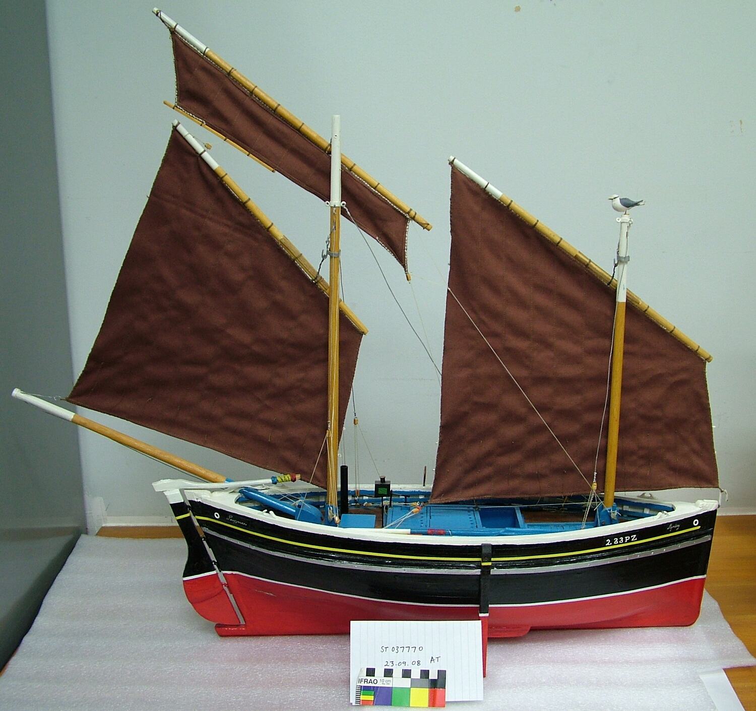 Cornish Lugger Model - 'Mystery', Cornwall to Port Phillip, 1854-1855