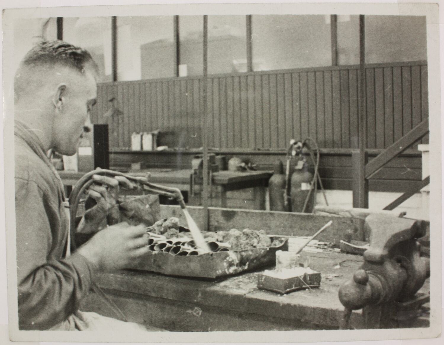 Photograph - Hecla Electrics Pty Ltd, Factory Worker Welding, circa 1920