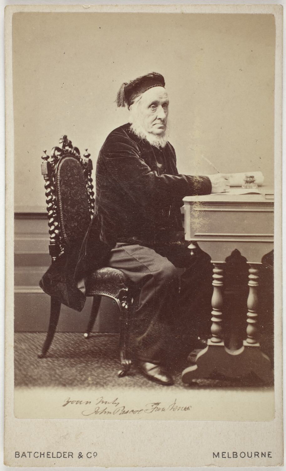 Carte De Visite - John Pascoe Fawkner, circa 1867
