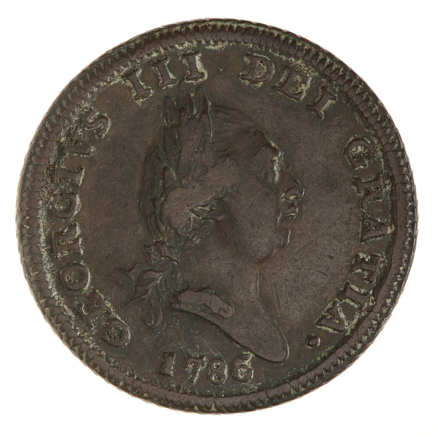 Coin - 1/2 Penny, Isle of Man, 1786
