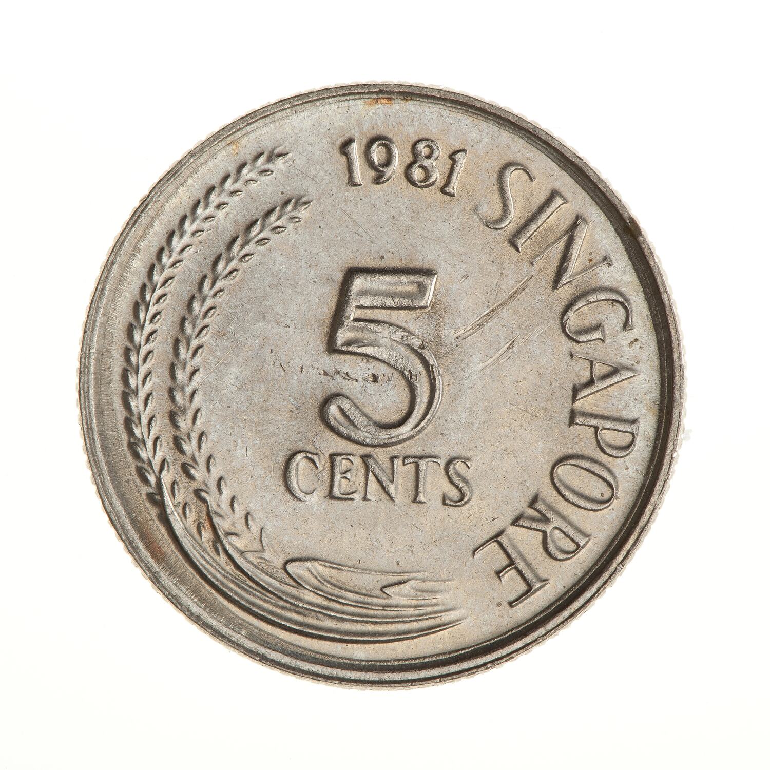 Coin - 5 Cents, Singapore, 1981